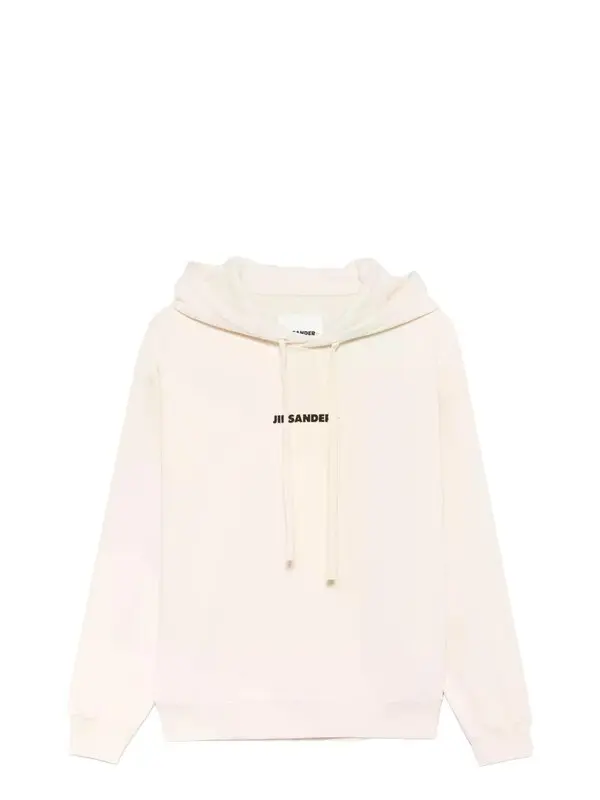 JIL SANDER Logo-print Hoodie - Neutrals