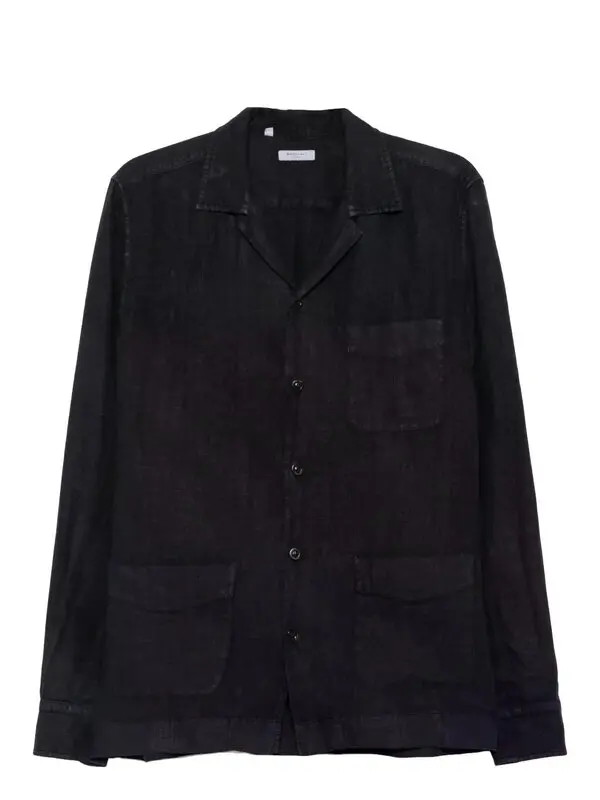 Boglioli Linen Overshirt - Blue