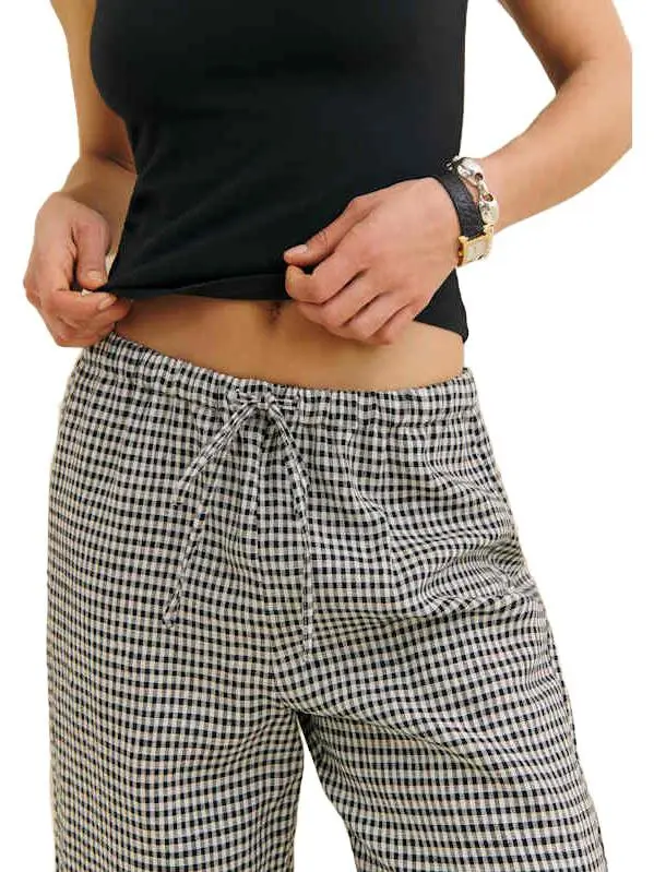 REFORMATION - Reformation Olina Linen Cropped Pant