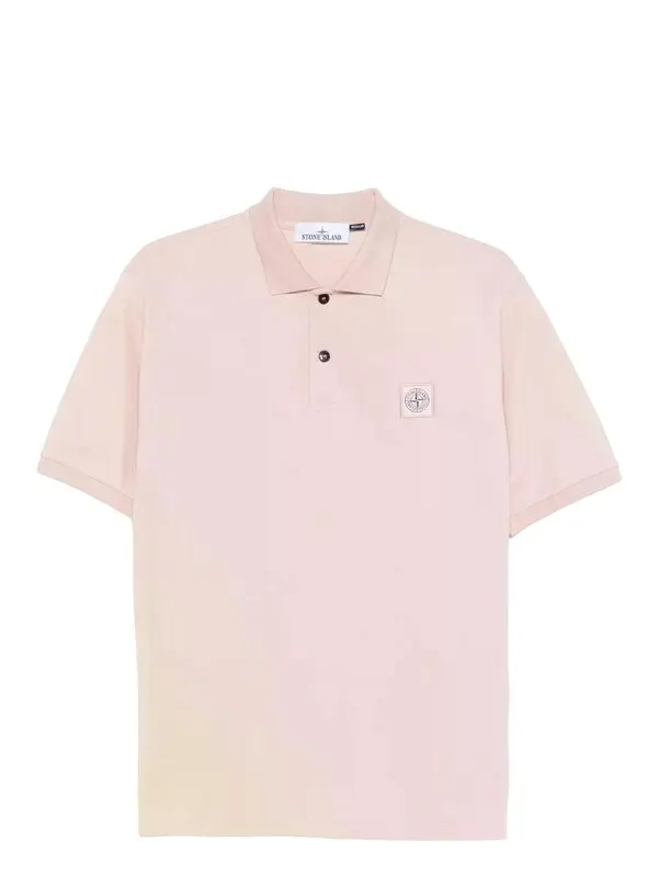 Stone Island Piqué Cotton Polo Shirt - Pink