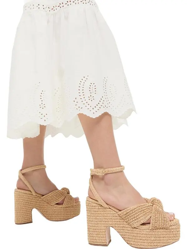 LOEFFLER RANDALL Liza Platform Sandals - Natural