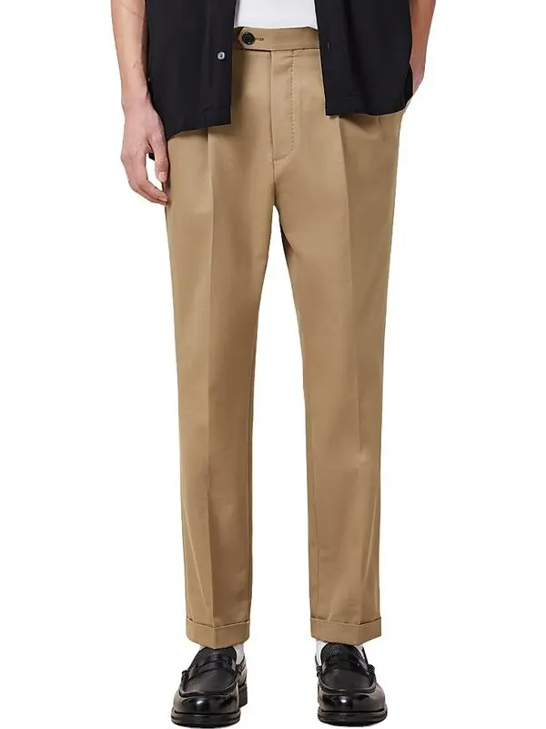 ALLSAINTS Tallis Regular Fit Cuffed Trousers - Corn Brown