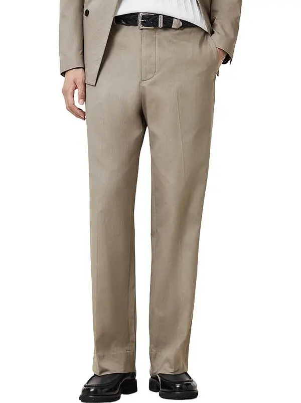ALLSAINTS Relaxed Fit Dress Pants - Stone Grey