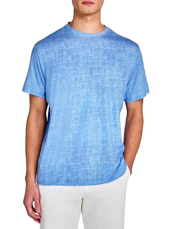 CON.STRUCT Regular Fit Chambray Recycled Performance Golf T-shirt - Blue
