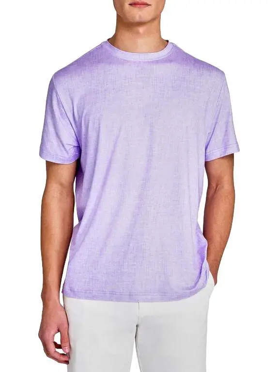 CON.STRUCT Regular Fit Chambray Recycled Performance Golf T-shirt - Lilac