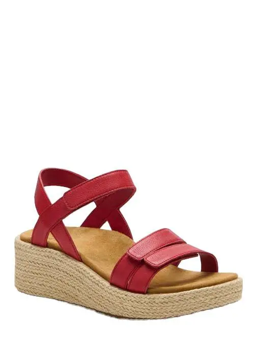 ABEO Solstice Strappy Platform Espadrille Sandals - Red - Metatarsal