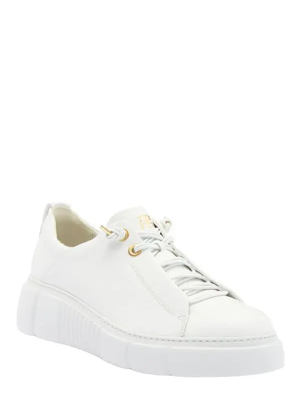 Paul Green Abbey Leather Sneakers - White Leather