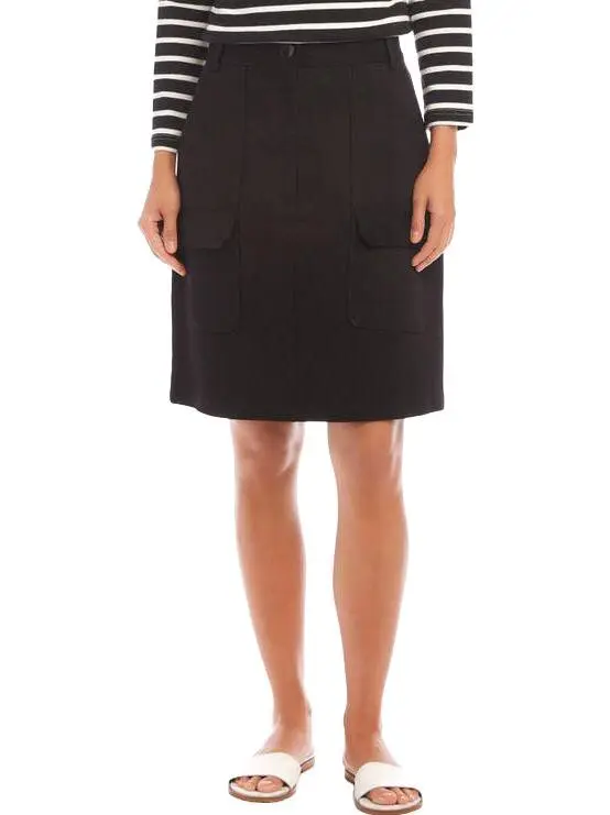 Karen Kane Twill Cargo Skirt - Black