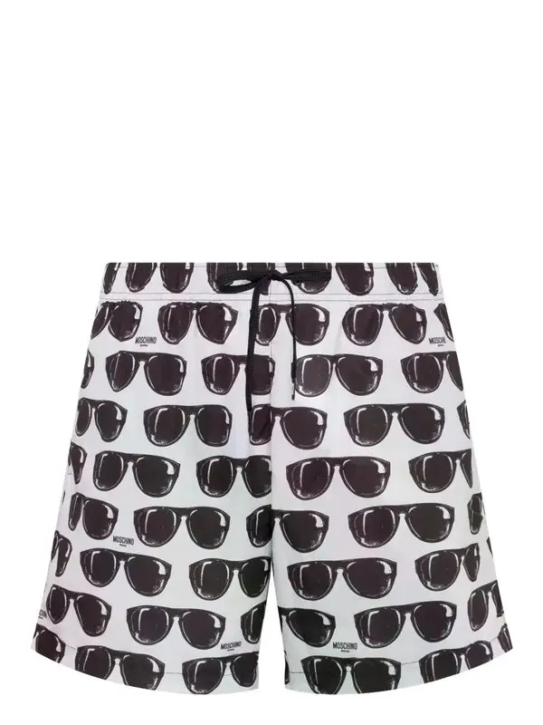 Moschino Graphic-print Swim Shorts - White