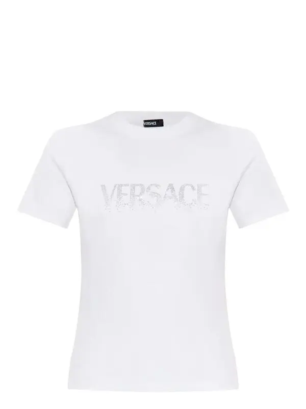 Versace Crystal-embellished T-shirt - White