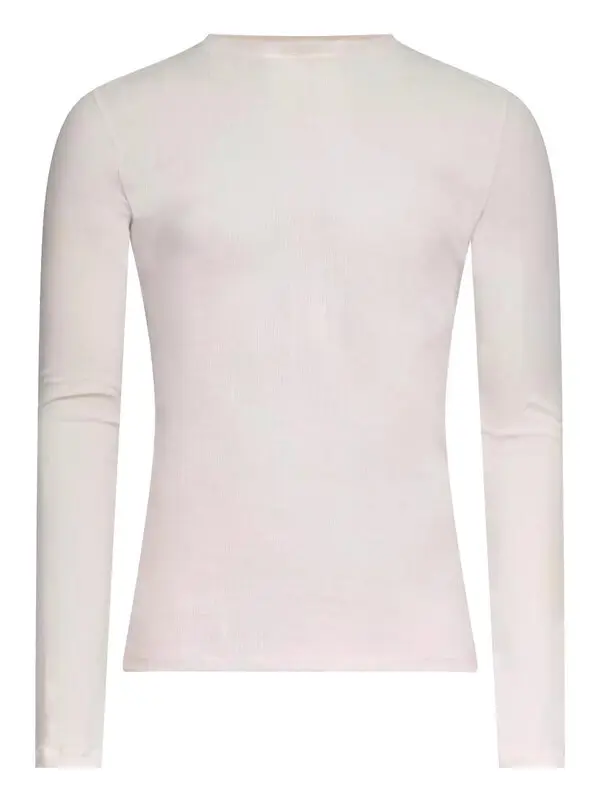 LUDOVIC DE SAINT SERNIN Cotton Long Sleeve Top - Neutrals