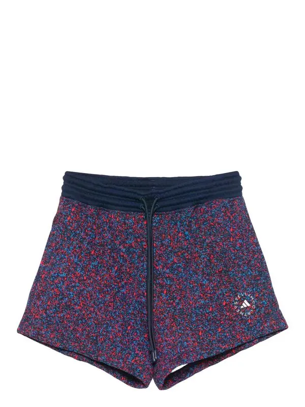 Adidas By Stella McCartney Printed Terry Shorts - Blue