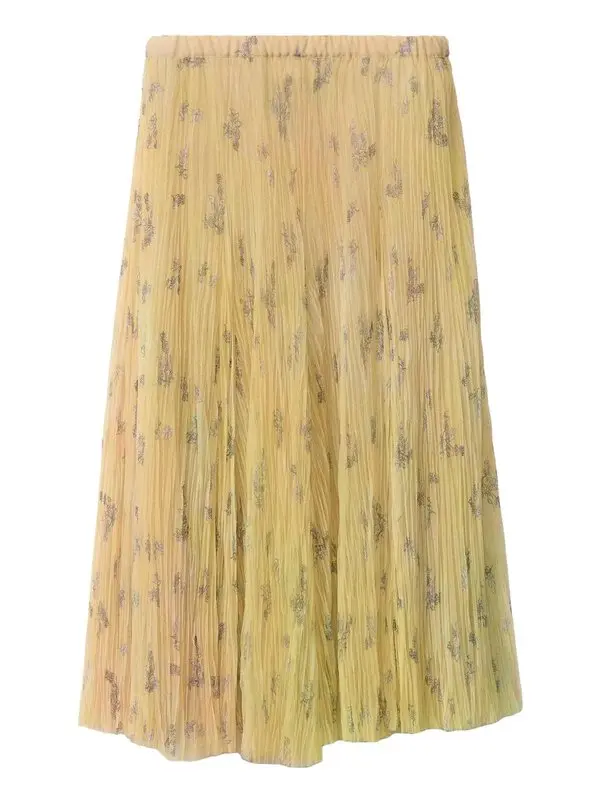 Fabiana Filippi Floral-print Midi Skirt - Yellow