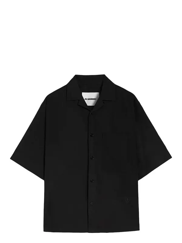JIL SANDER Cotton Short-sleeve Shirt - Black