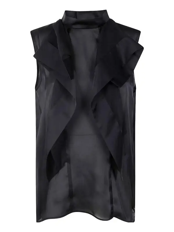 Sacai Ruffled Top - Black