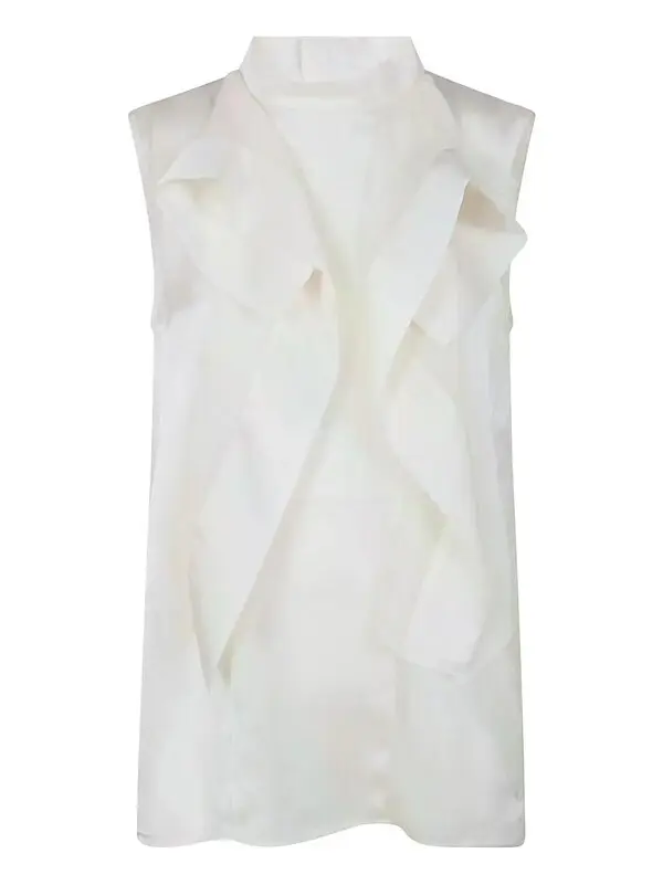 Sacai Ruffled Top - White
