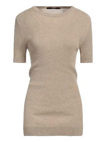 TAKESHY KUROSAWA Knitted Short Sleeve Top - Beige