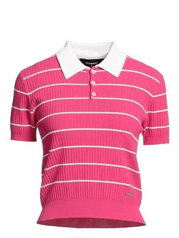 Dsquared2 Striped Knit Polo - Pink