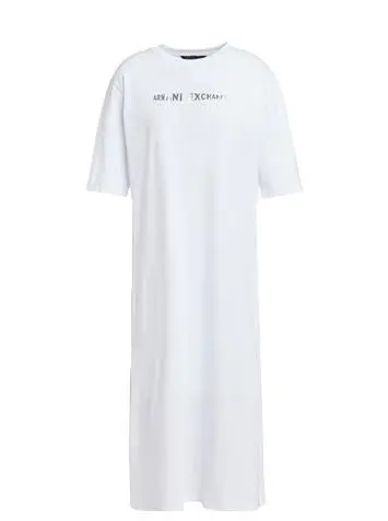 Armani Exchange Cotton Jersey Midi Dress - White