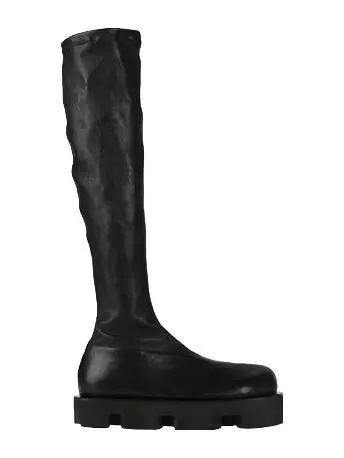JIL SANDER Leather Flatform Boots - Black