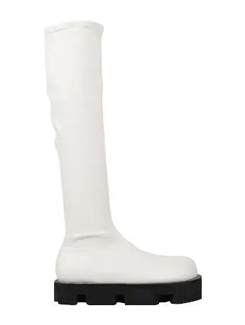 JIL SANDER Leather Flatform Boots - White