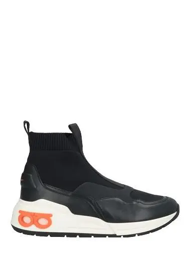 FERRAGAMO Sneakers In Leather And Textile Fibers - Black