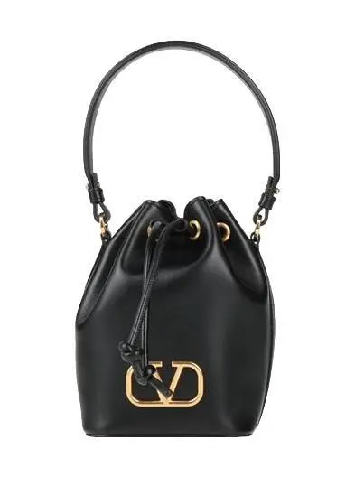 Valentino Garavani Leather Bucket Bag - Black