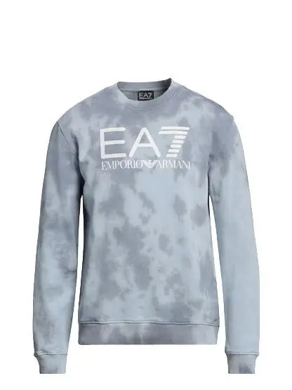 Emporio Armani Cotton-elastane Tie-dyed Sweatshirt - Blue