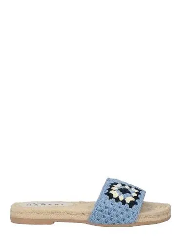 Manebí Crochet Knit Espadrille Sandals - Blue
