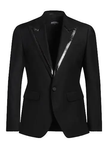 Dsquared2 Blazer Size Virgin Wool, Silk, Polyester, Polyamide - Black