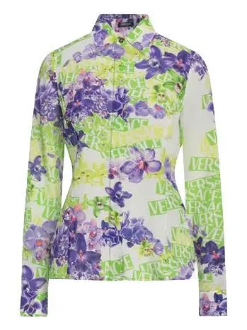 Versace Floral-print Crepe Shirt - Green