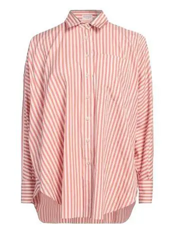 Brunello Cucinelli Cotton And Silk Striped Shirt - Salmon Pink
