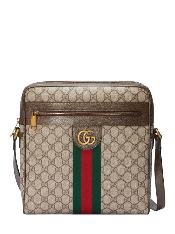 Gucci Ophidia Gg Messenger Bag Medium - Beige/ebony