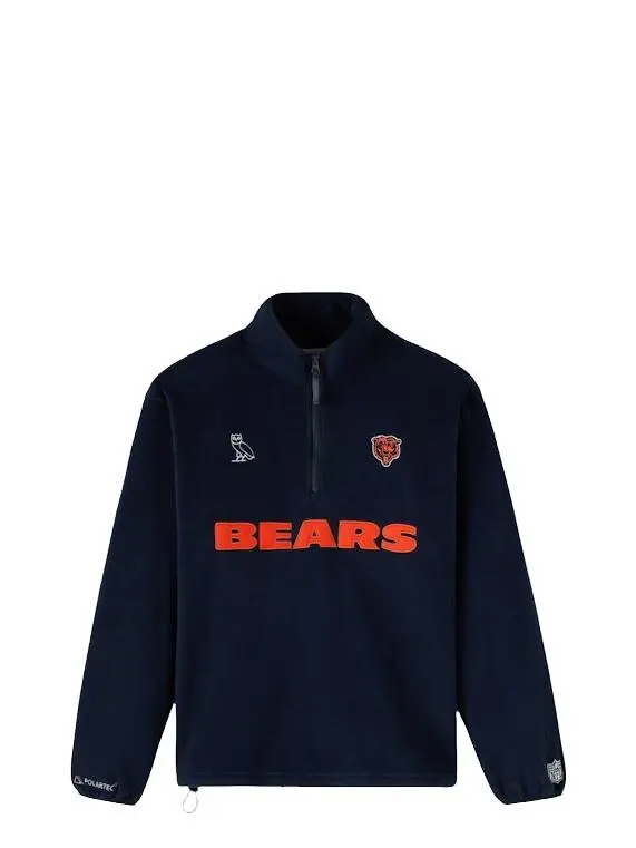 OVO X Nfl Chicago Bears Polartec Quarterzip Fleece - Black