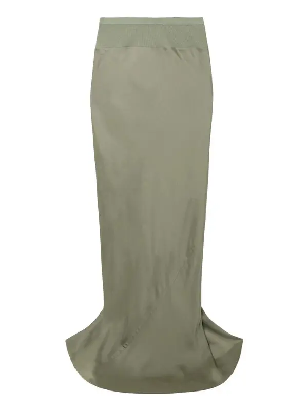 Rick Owens Long Coda Charmeuse Maxi Skirt - Green