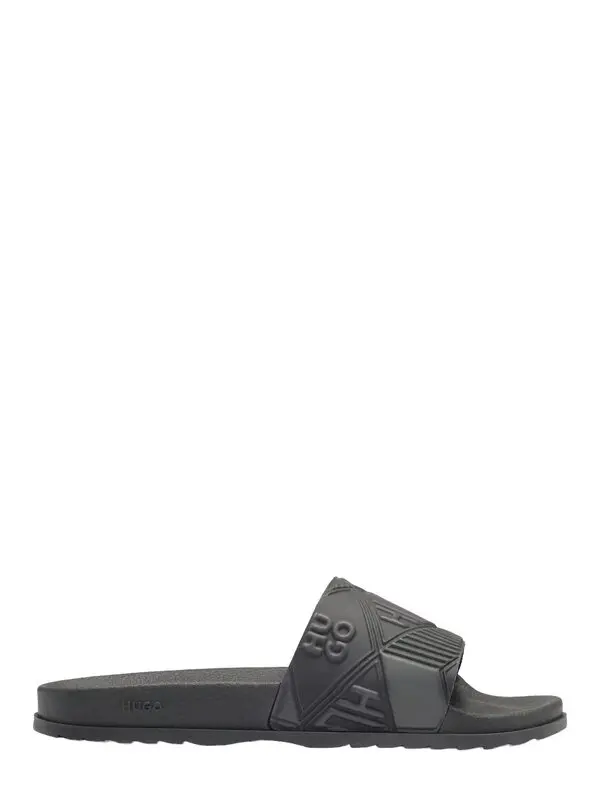Hugo Logo-print Slides - Black