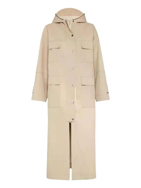 Brunello Cucinelli Cotton-blend Raincoat - Neutrals