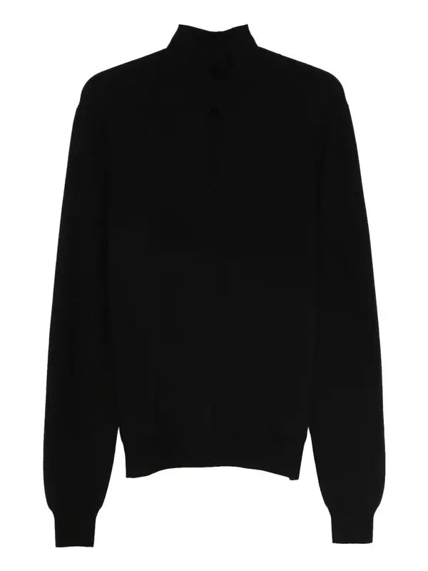 MUGLER Cut-out Sweater - Black