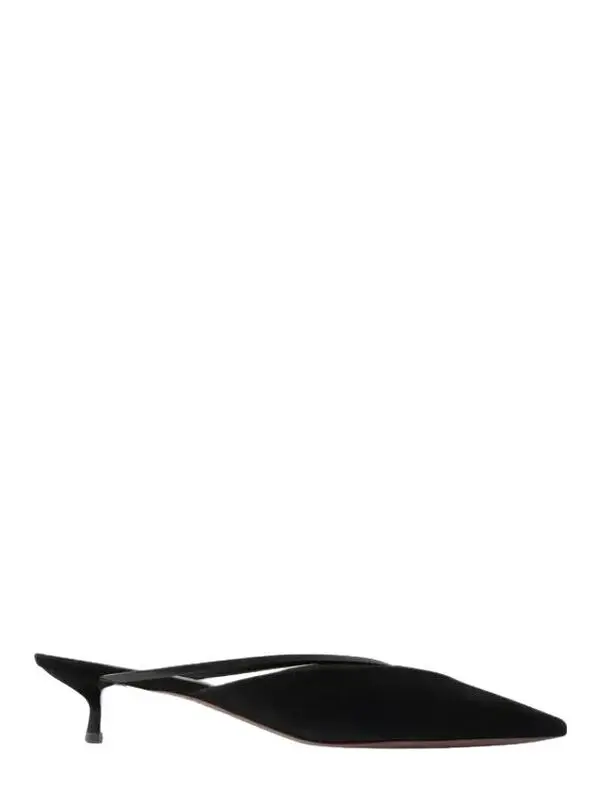 NEOUS Bosona Leather-trimmed Suede Pumps - Black