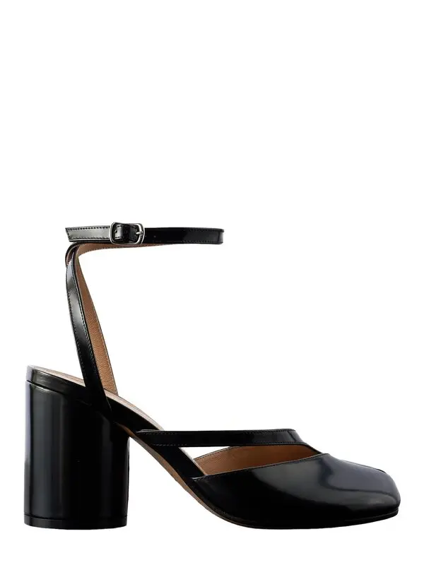 MAISON MARGIELA Tabi Split-toe Glossed Leather Pumps - Black