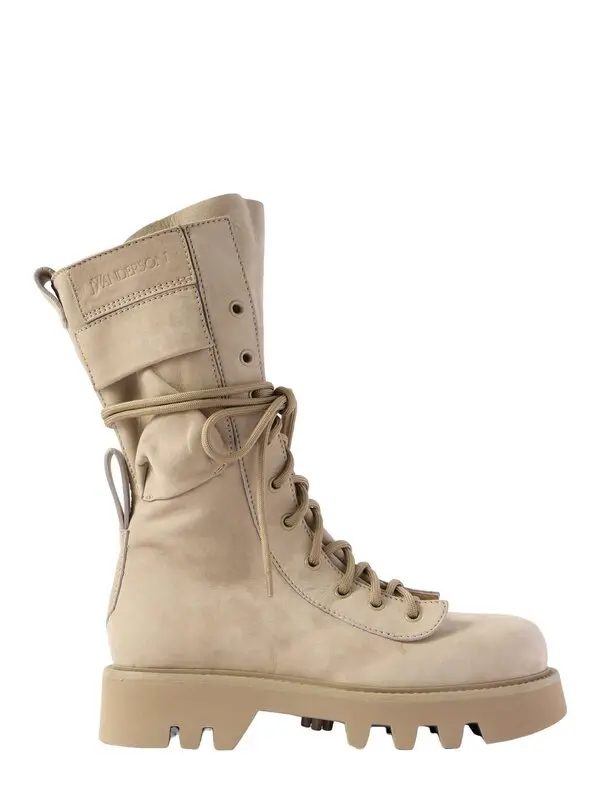 JW Anderson Suede Combat Boots - Neutrals