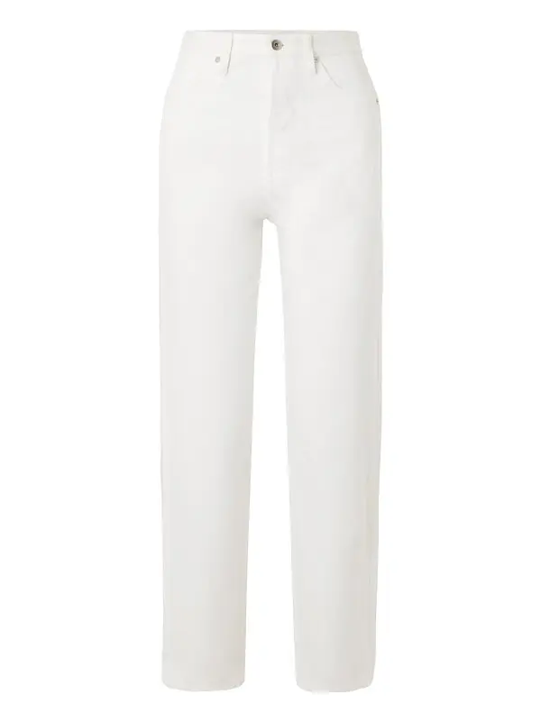 JIL SANDER Cropped High-rise Jeans - Off-white