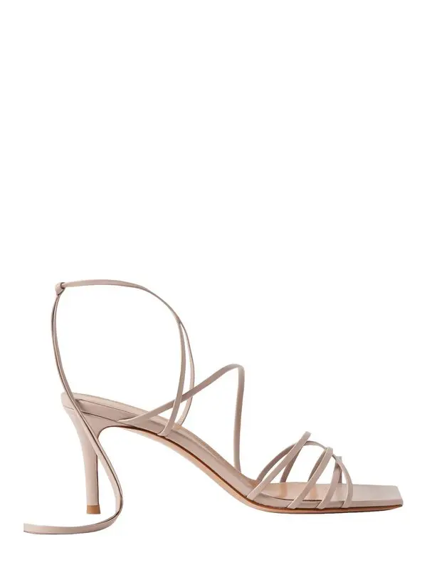 GIANVITO ROSSI 85 Leather Sandals - Neutrals