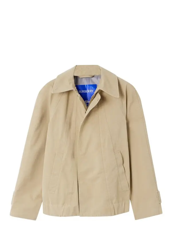 Burberry Paneled Cotton-canvas Jacket - Neutrals
