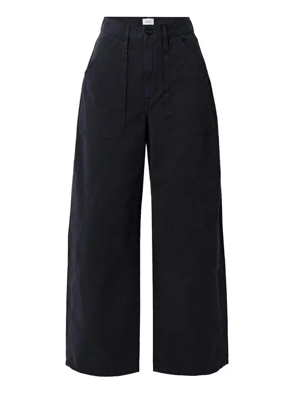 Citizens Of Humanity Ayla Cargo High-rise Wide-leg Jeans - Black