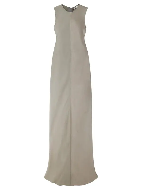Ami Satin-crepe Maxi Dress - Gray