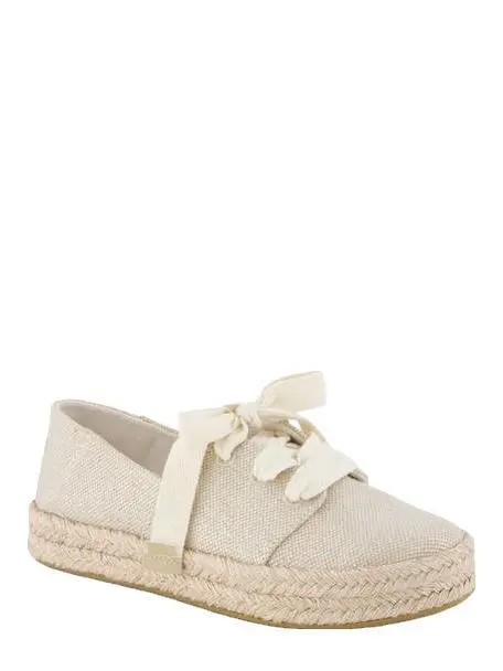 Toms Carolina Lace-up Espadrille Sneaker - Gold