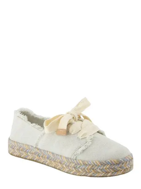 Toms Carolina Lace-up Espadrille Sneaker - White Multi