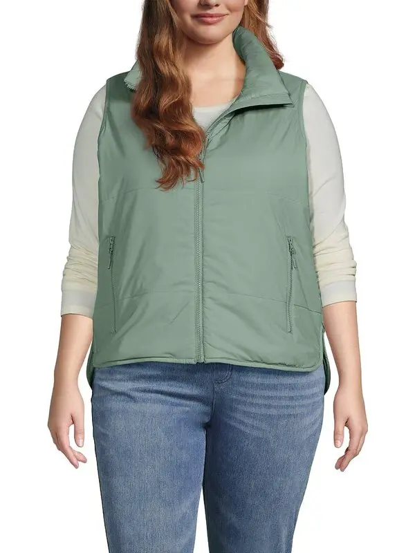 LANDS' END Wanderfree Insulated Vest - Lily Pad Green