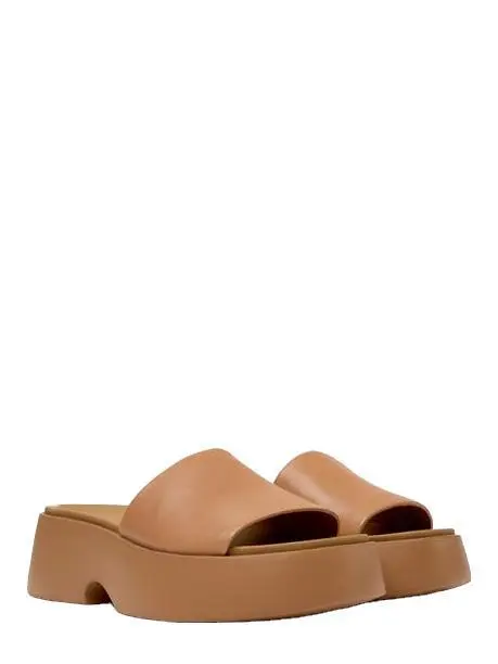 Camper Tasha Platform Slides - Beige